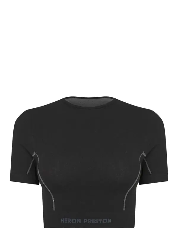 Heron Preston Cropped Logo T-shirt - Black