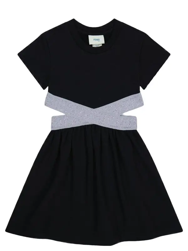Fendi Logo Waist Dress - Black