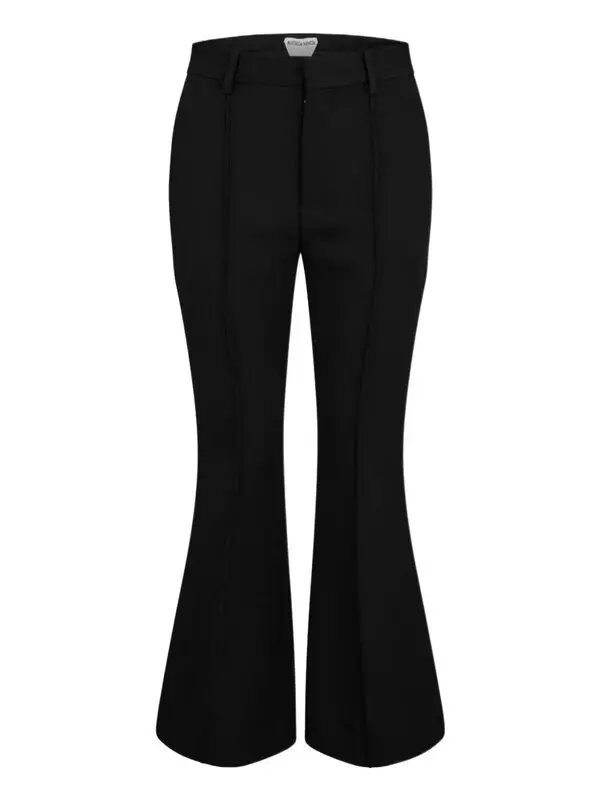 Bottega Veneta Embossed Flared Casual Trousers - Black