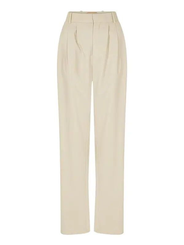 Saint Laurent Pleated Detail Track Pants - Nude