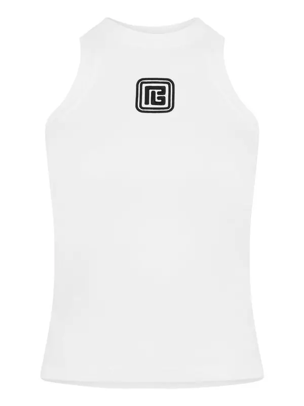Balmain Fitted Vest - White
