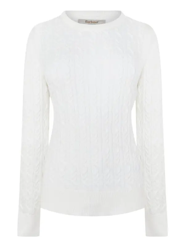 Barbour Hampton Cable Knit Sweater - Off White