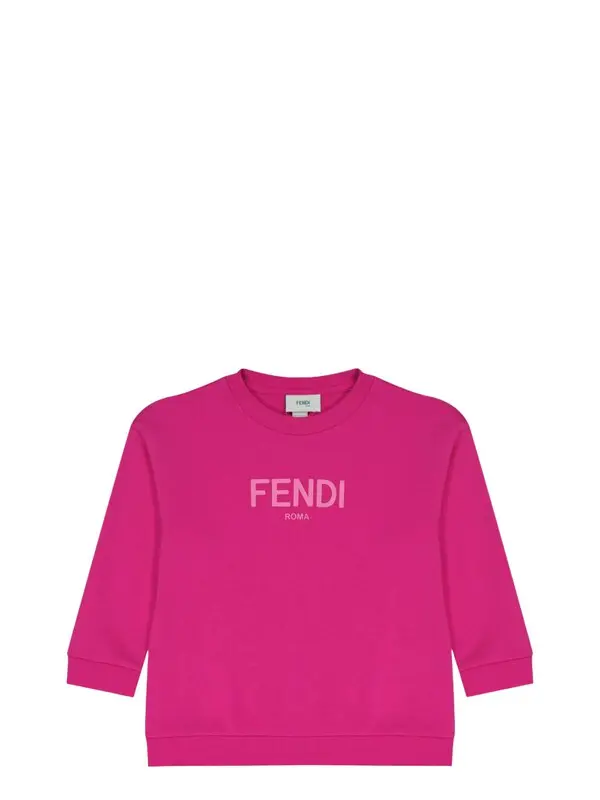 Fendi Round-neck Logo Sweatshirt - Pink