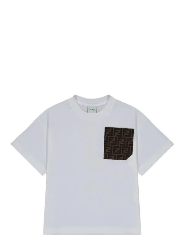 Fendi Emblem Pocket T-shirt - White