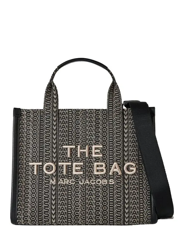 Marc Jacobs Monogram Medium Jacquard Tote Bag - Black