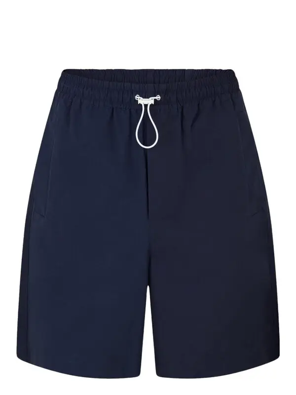 Gucci Elastic Waist Drawstring Shorts With Logo Detail - Black