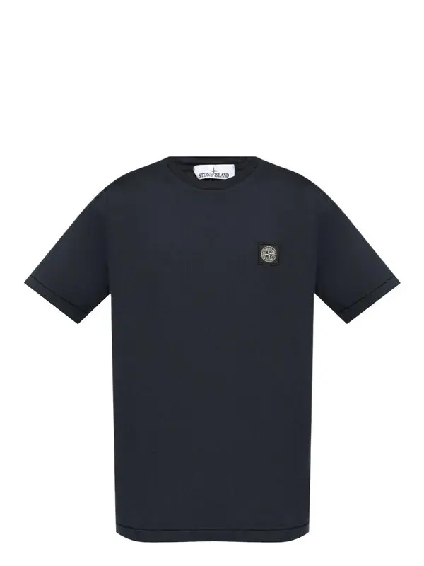 Stone Island Compass Patch Crewneck T-shirt - Navy Blue