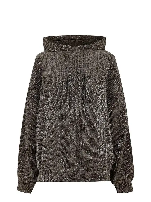 Stine Goya Sequined Hoodie - Black