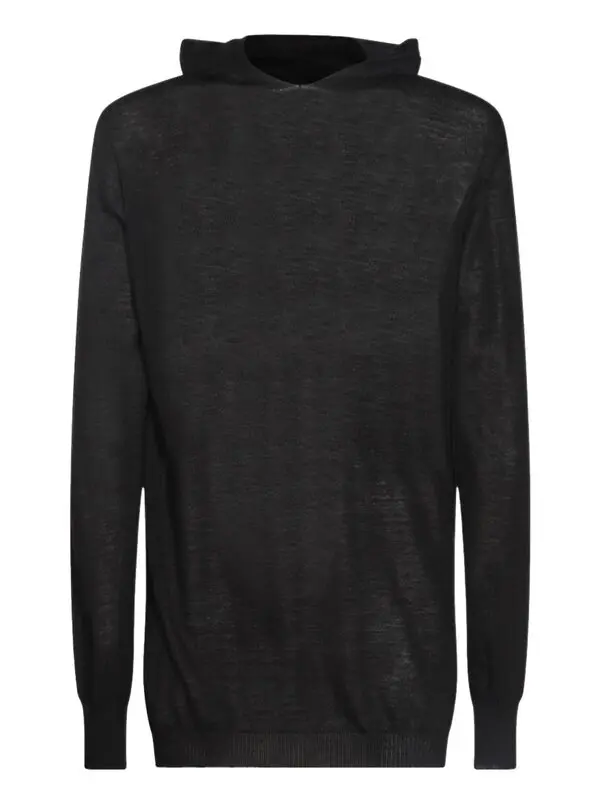 Rick Owens Long Sleeved Oversized Hoodie - Black