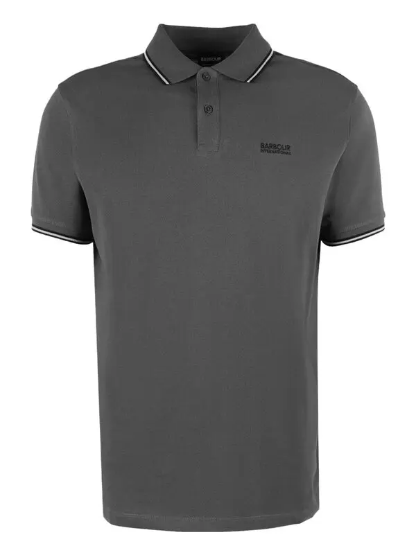 Barbour Evan Tipped Short-sleeved Polo Shirt - Asphalt