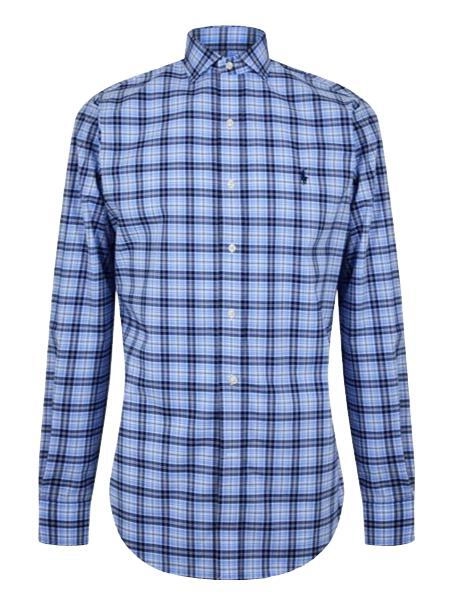 Polo Ralph Lauren Poplin Check Long Sleeve Shirt - Blue Multi