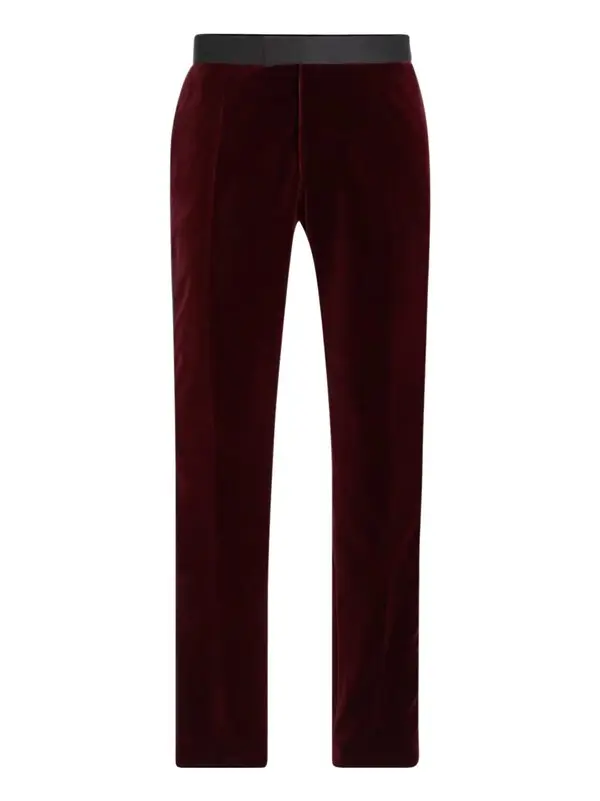 Hugo Boss Slim Fit Cotton Suit Trousers - Brown