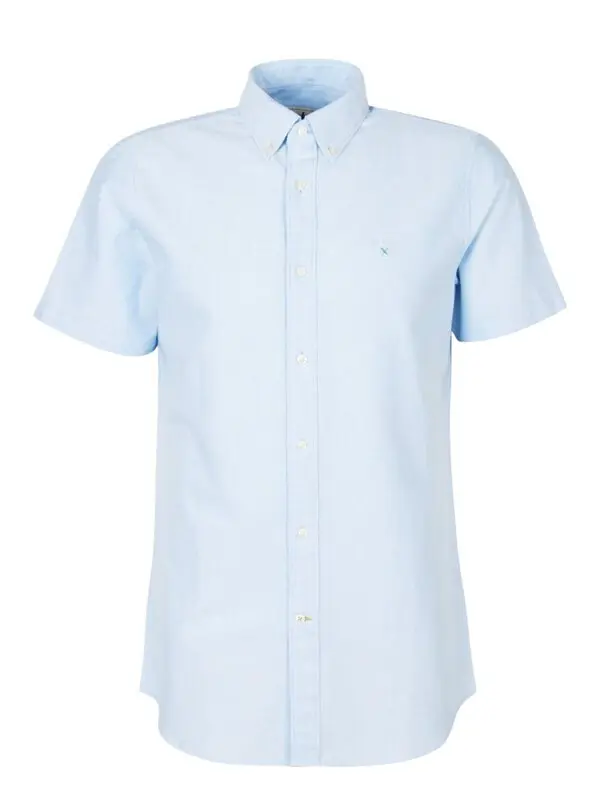 Barbour Oxford Short Sleeve Tailored Shirt - Blue