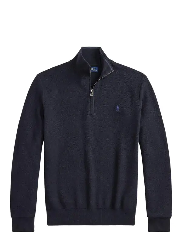 Polo Ralph Lauren Quarter Zip Knit Sweater - Black