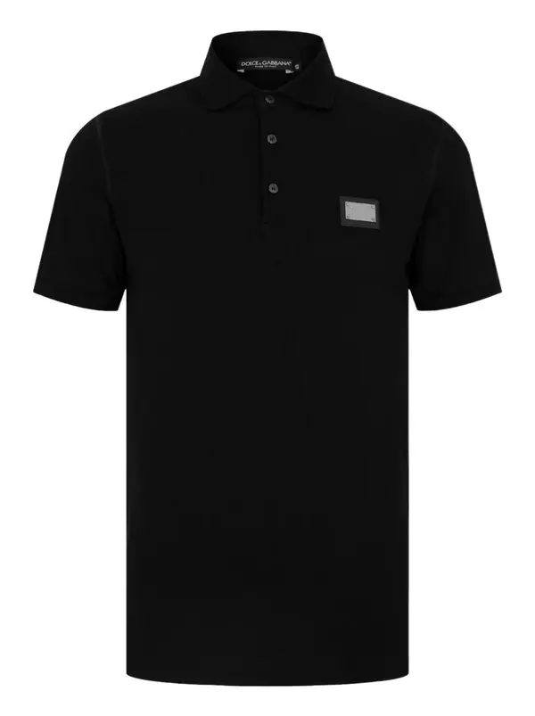 Dolce & Gabbana Dg Plate Polo Sn00 - Black