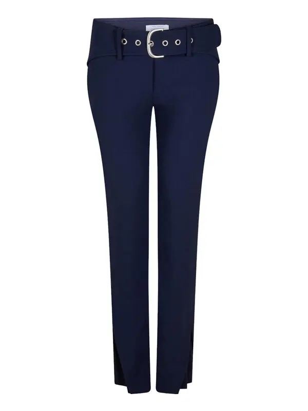 Off-White Belted Loose Fit Trousers - Black