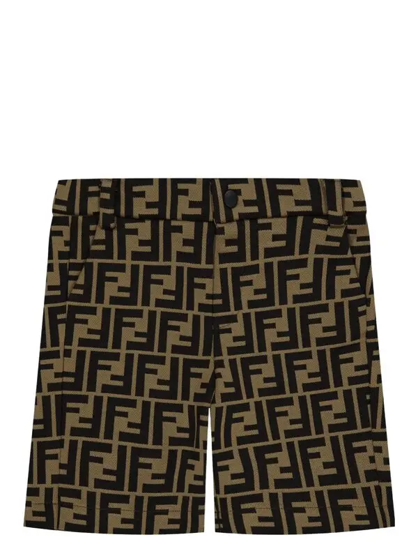 Fendi Logo Printed Shorts - Black