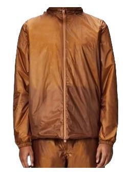 Rains Zipper Hooded Cotton Jacket - Brown