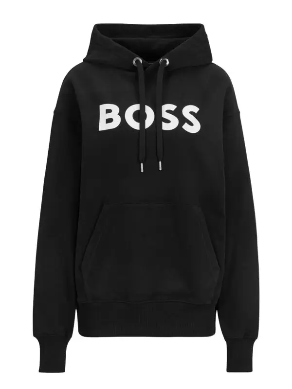 Hugo Boss Organic Cotton Oversized Hoodie - Black