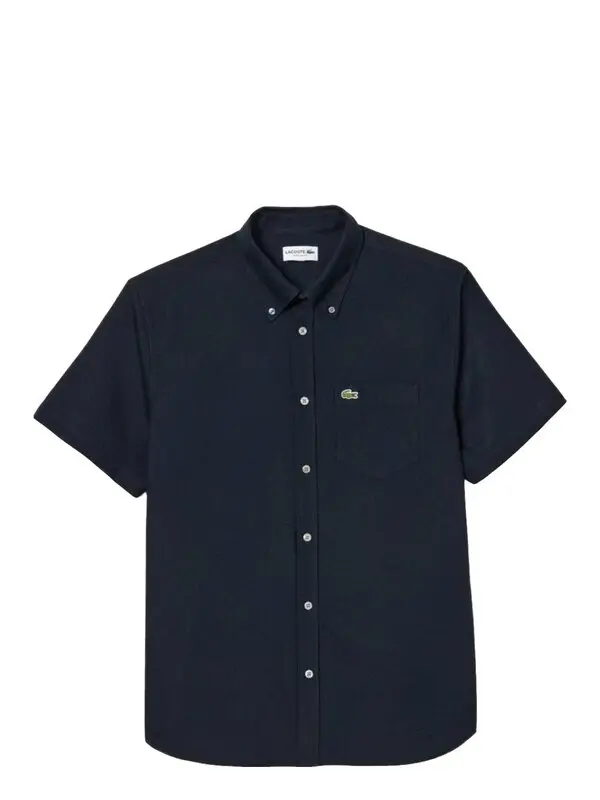 Lacoste Short Sleeve Oxford Shirt - Black