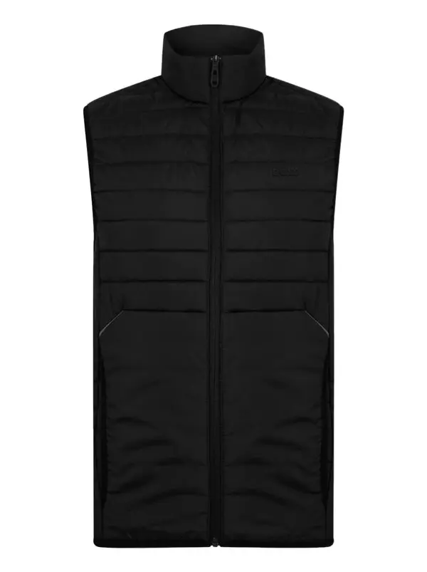 Hugo Boss Quilted Water-resistant Sleeveless Gilet - Black