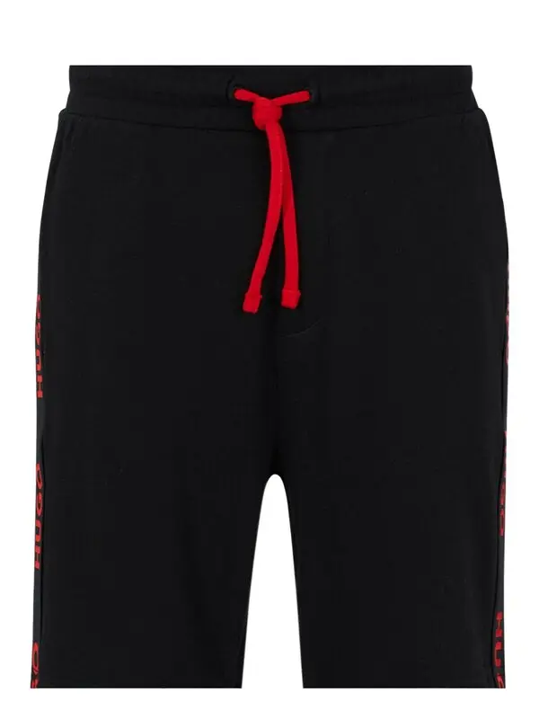 Hugo Boss Loose Fit Logo Detail Drawstring Shorts - Black