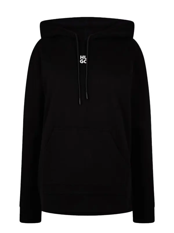 Hugo Boss Stack Logo Hoodie - Black