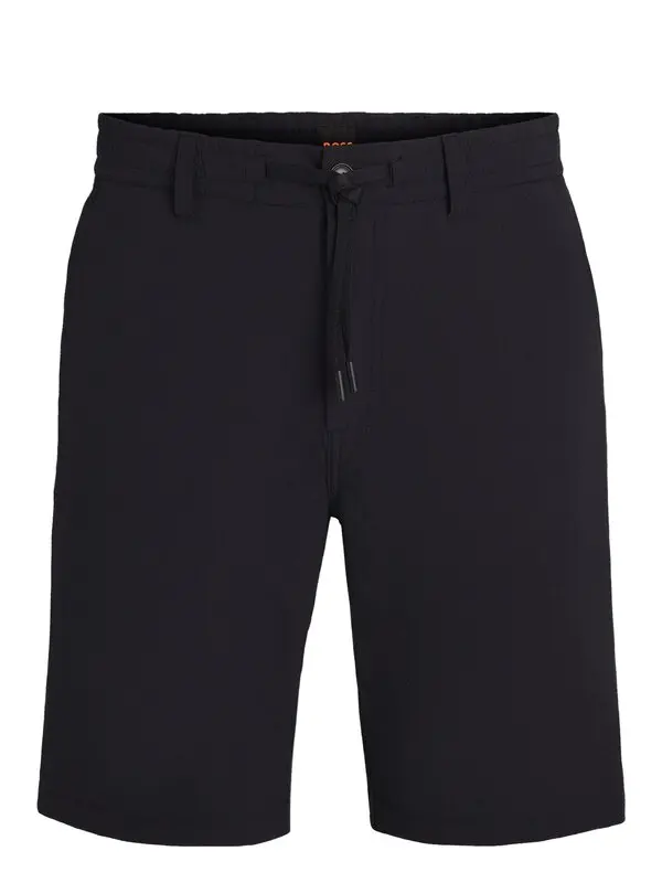 Hugo Boss Solid Relaxed Fit Shorts - Black