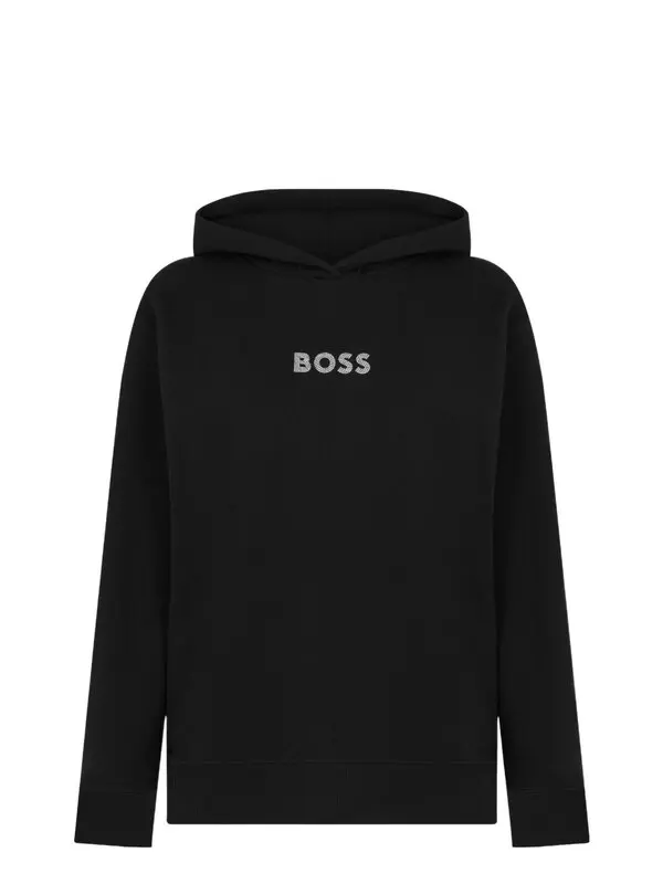Hugo Boss Edelight Hoodie With Dotted Logo - Black