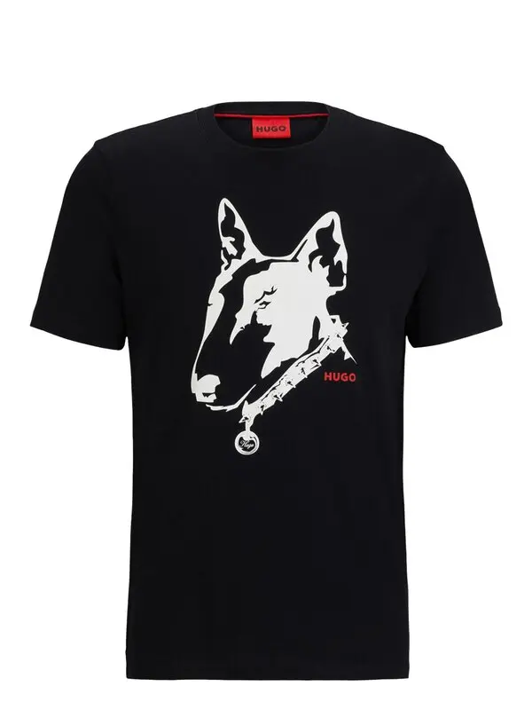 Hugo Boss Printed Crew-neck T-shirt - Black