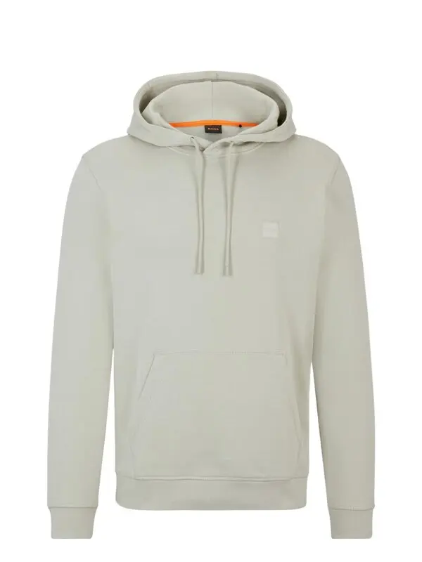 Hugo Boss Premium Hoodie With Drawstring Hood - Gray