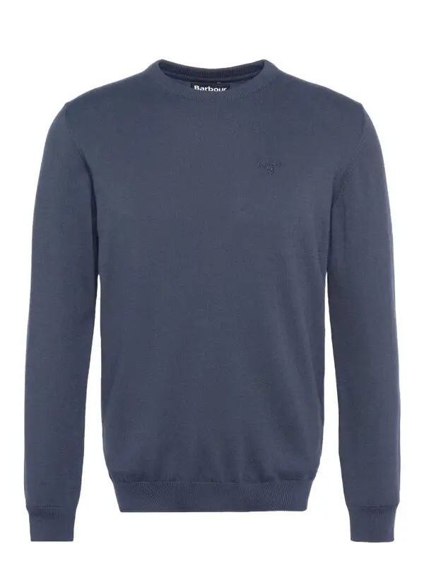 Barbour Crew Neck Jumper With Logo Detail - Navy