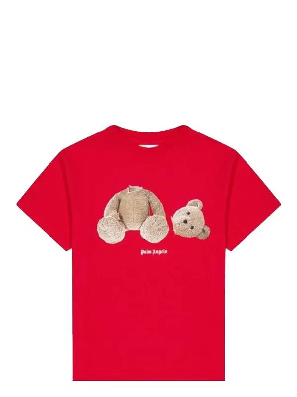 Palm Angels Teddy Bear Graphic T-shirt - Red