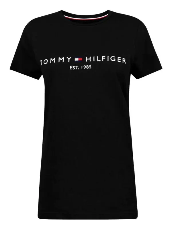 Tommy Hilfiger Logo Short Sleeve T-shirt - Black
