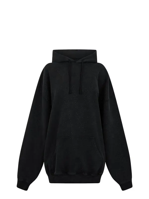 Vetements Crystal Hoodie - Black