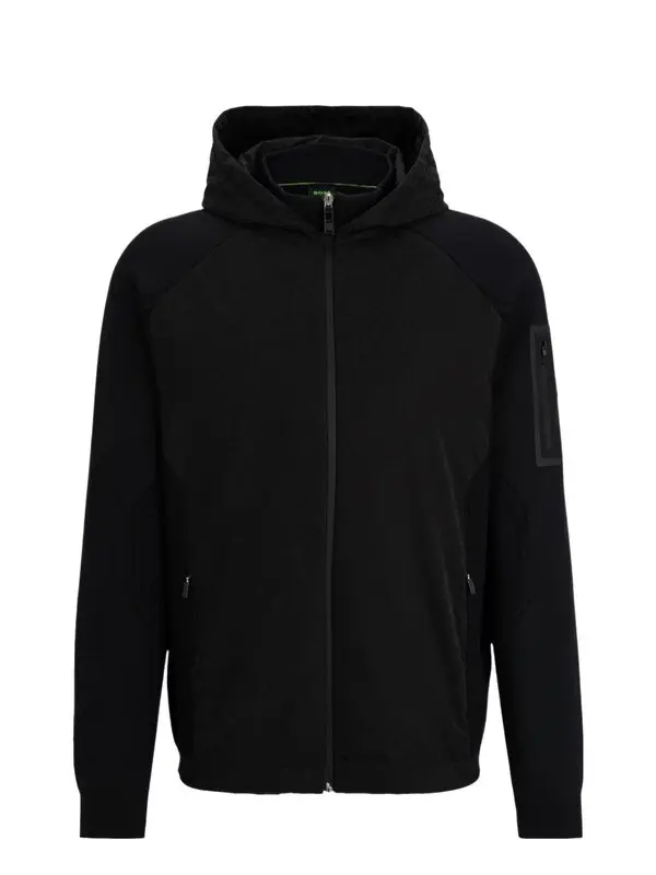 Hugo Boss Boss Modir Knitted Hoodie - Black