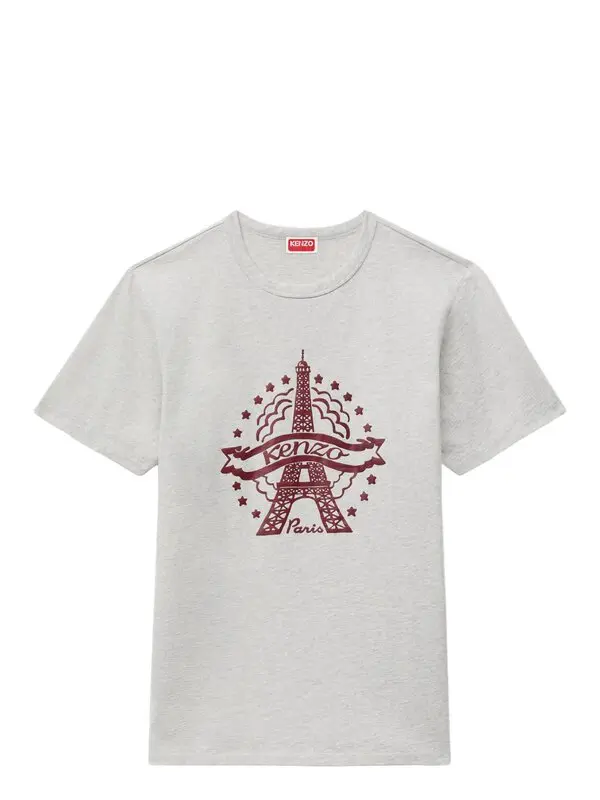Kenzo Eiffel Tower Design Slim T-shirt - Light Grey