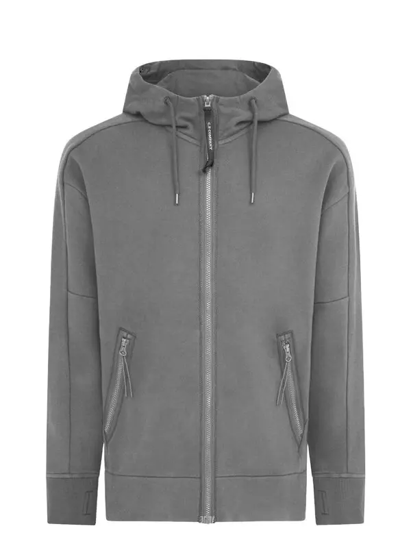 C.P. COMPANY Goggle Full-zip Hoodie - Gray