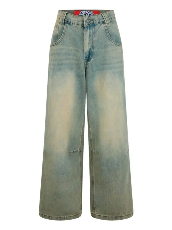 JADED LONDON Colusses Wide Leg Jeans - Gray