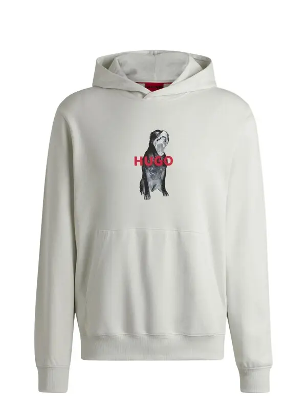 Hugo Boss Animal Graphic Hoodie - Gray