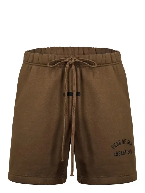 Fear Of God Logo Print Drawstring Shorts - Green