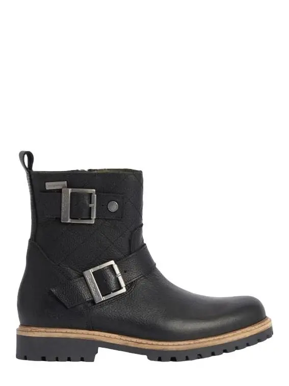 Barbour Double Buckle Ankle Boots - Black