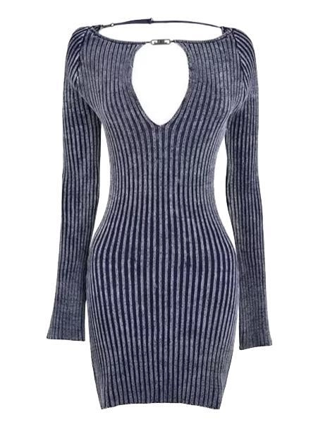 JADED LONDON Backless Mini Dress - Blue