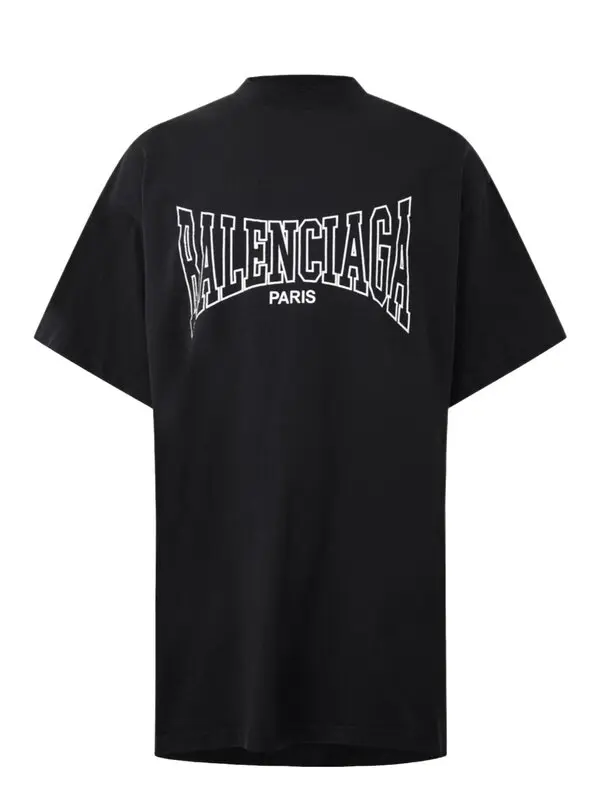 Balenciaga Logo Short-sleeved T-shirt - Black