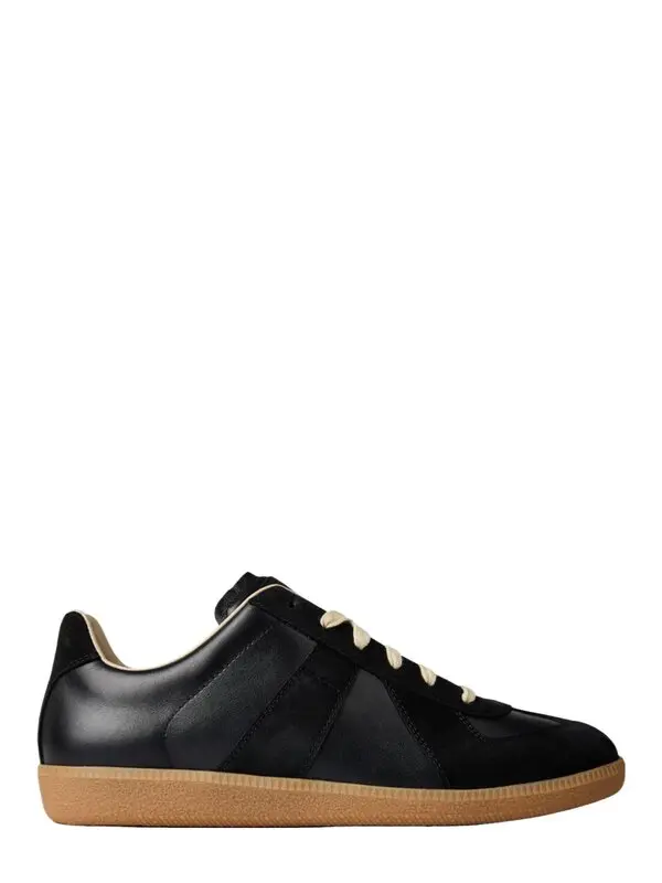 MAISON MARGIELA Low-top Sneakers With Contrast Stitching - Black