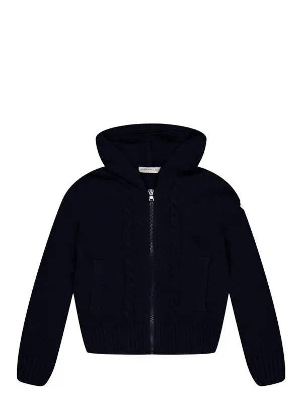 Moncler Hooded Zippered Sweater - Black