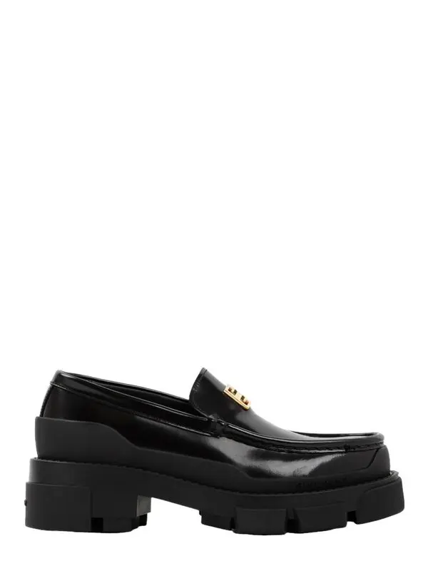 Givenchy Terra Logo Plaque Slip-on Loafers - Black