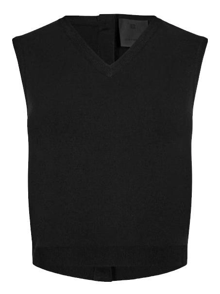 Givenchy Sleeveless Knit Top With Back Buttons - Black