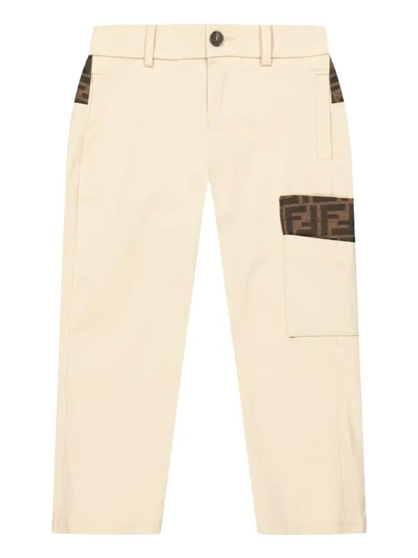 Fendi Logo Detail Track Pants - Nude