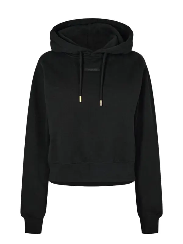 Jacquemus Long Sleeve Hooded Sweatshirt - Black